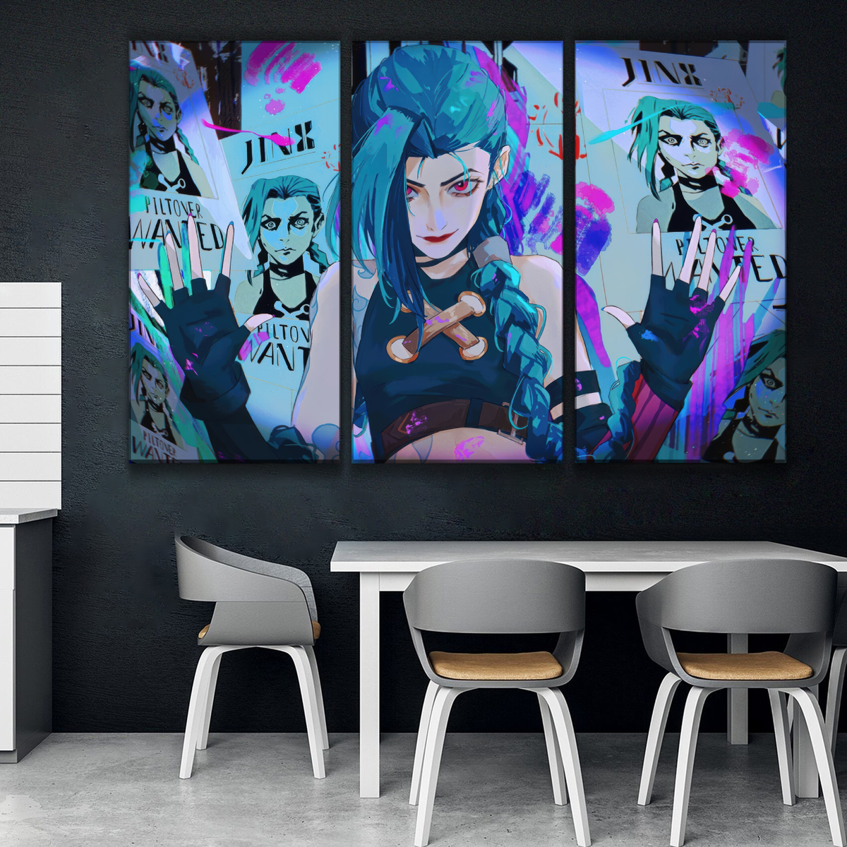 Jinx Wanted Poster Arcane 2 | League of Store – leagueofstore.shop