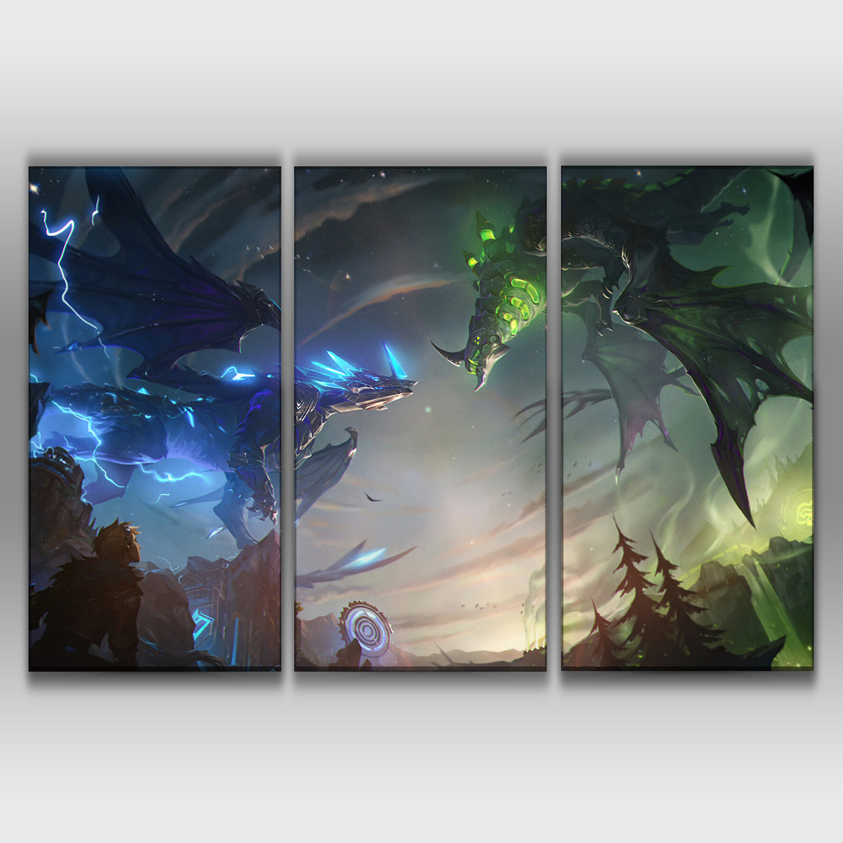 HEXTECH & CHEMTECH Arcane Dragons - 3 Panels Wall Poster ...