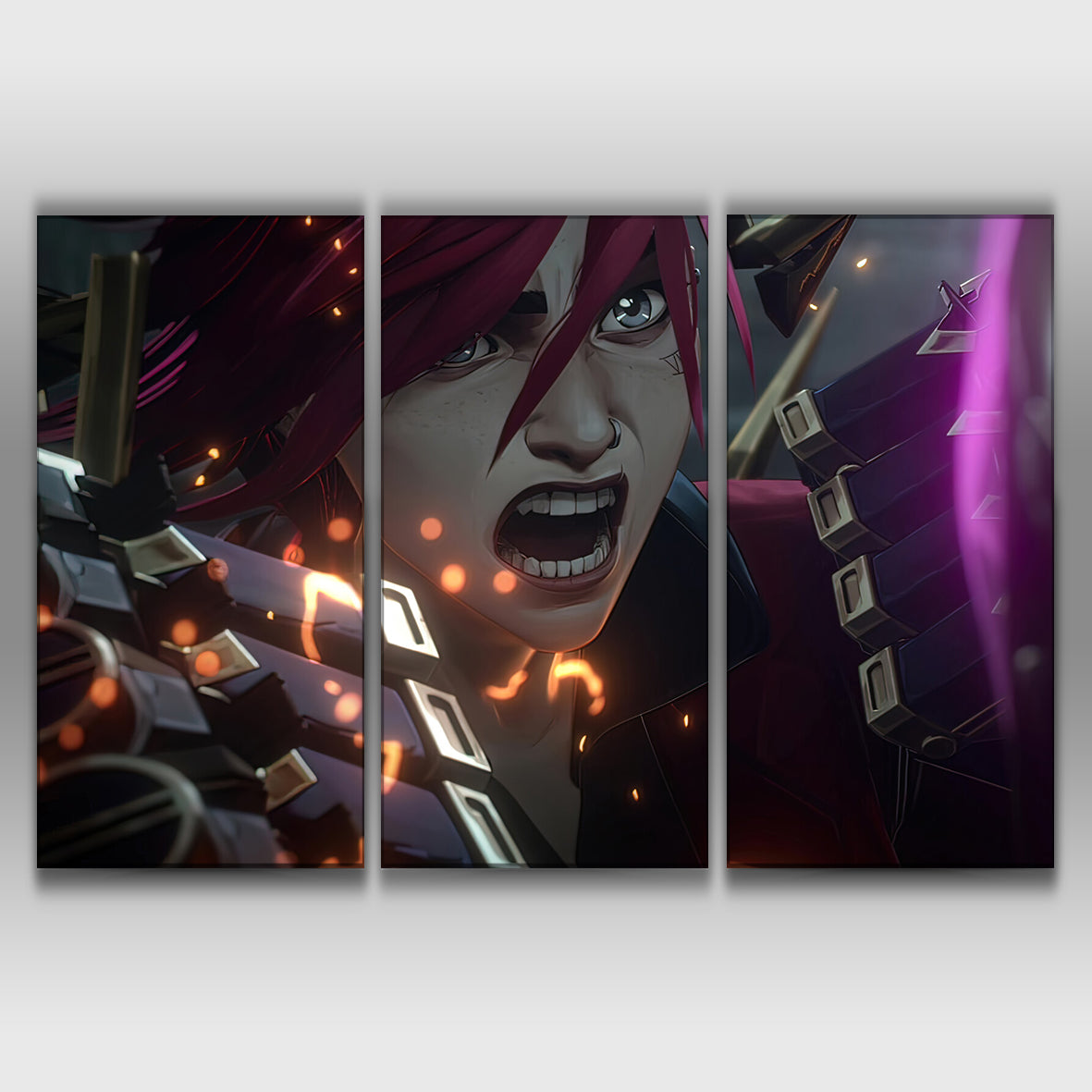Arcane Vi Netflix Series - 3 Panels Wall Poster – leagueofstore.shop