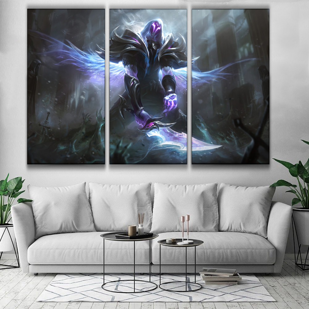 Ashen Knight Pyke - 3 Panels Wall Poster – leagueofstore.shop