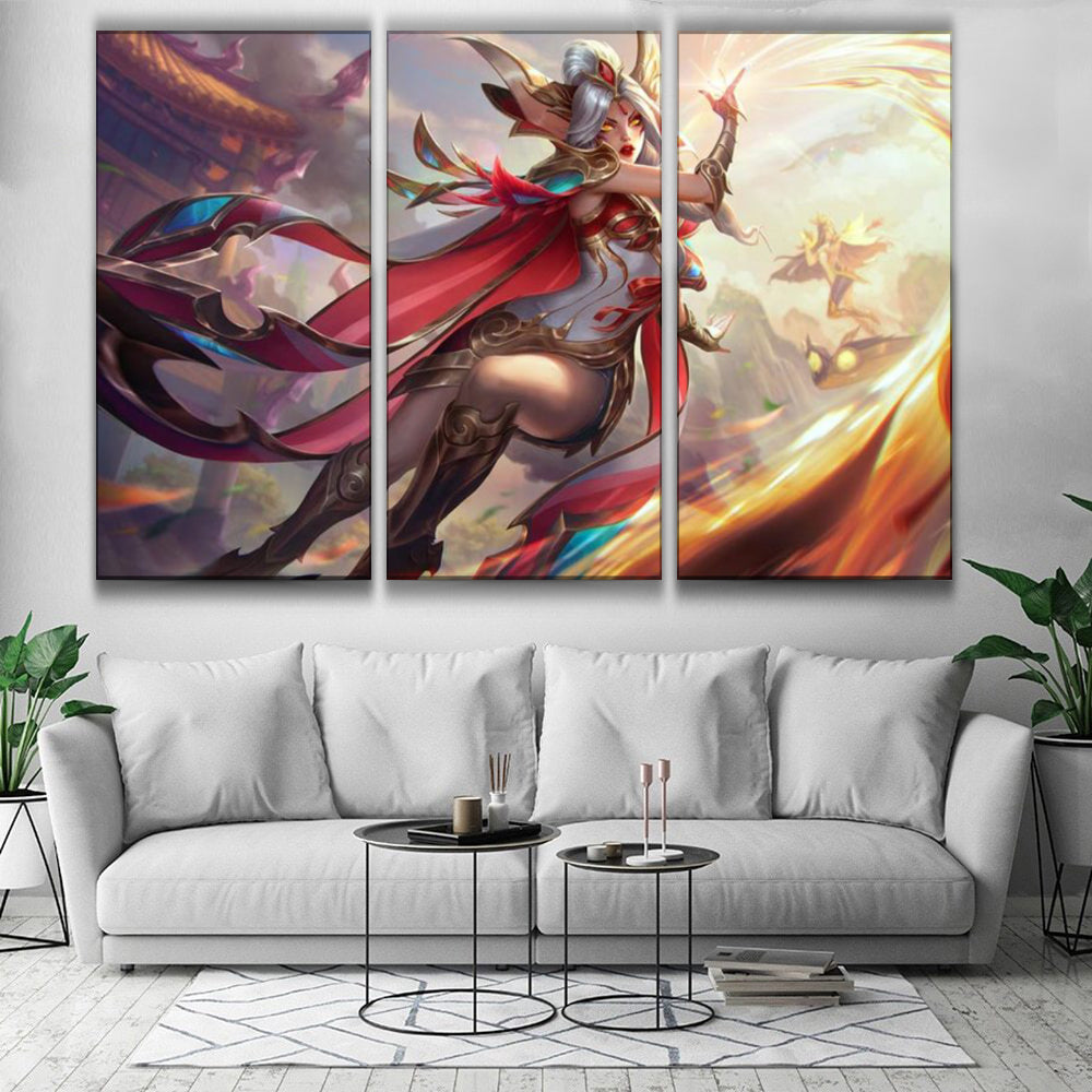 BRAVE PHOENIX XAYAH PRESTIGE EDITION - 3 Panels Wall Poster ...