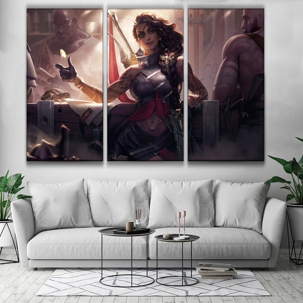 Classical Samira - 3 Panels Wall Poster – leagueofstore.shop