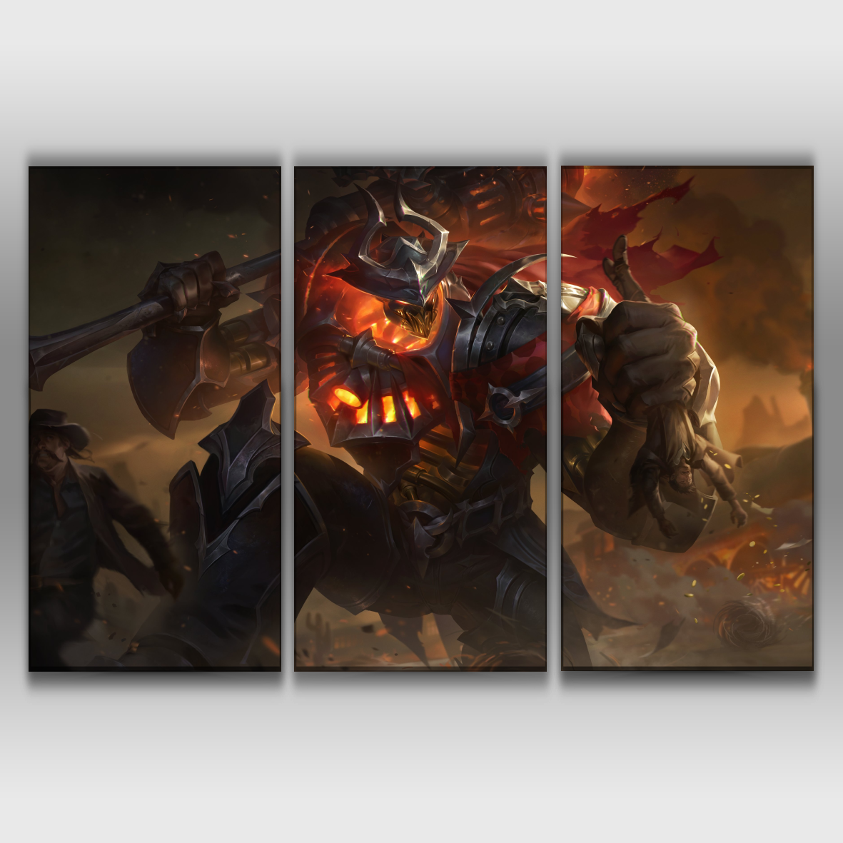High Noon Mordekaiser - 3 Panels Wall Poster – leagueofstore.shop